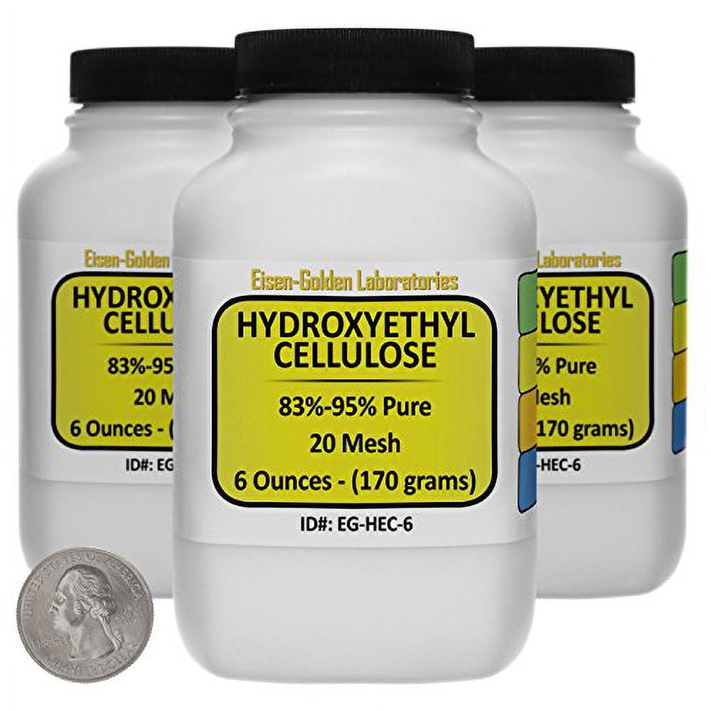 Hydroxyethyl Cellulose [HEC] Reagent Grade Powder 1 Lb in Three Space ...