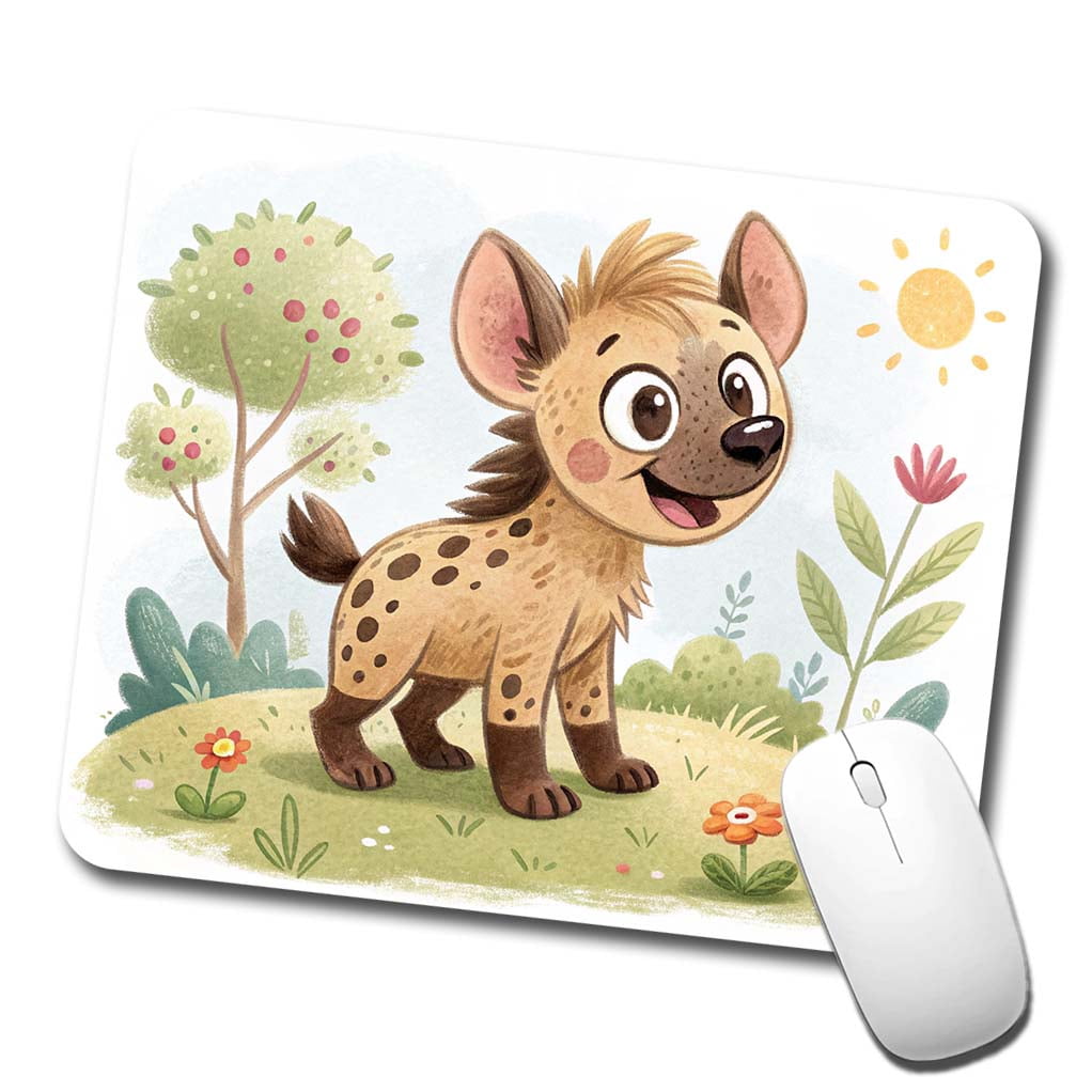 Hyena Children's Illustration Style Mouse Pad Low Profile Gaming Mat ...
