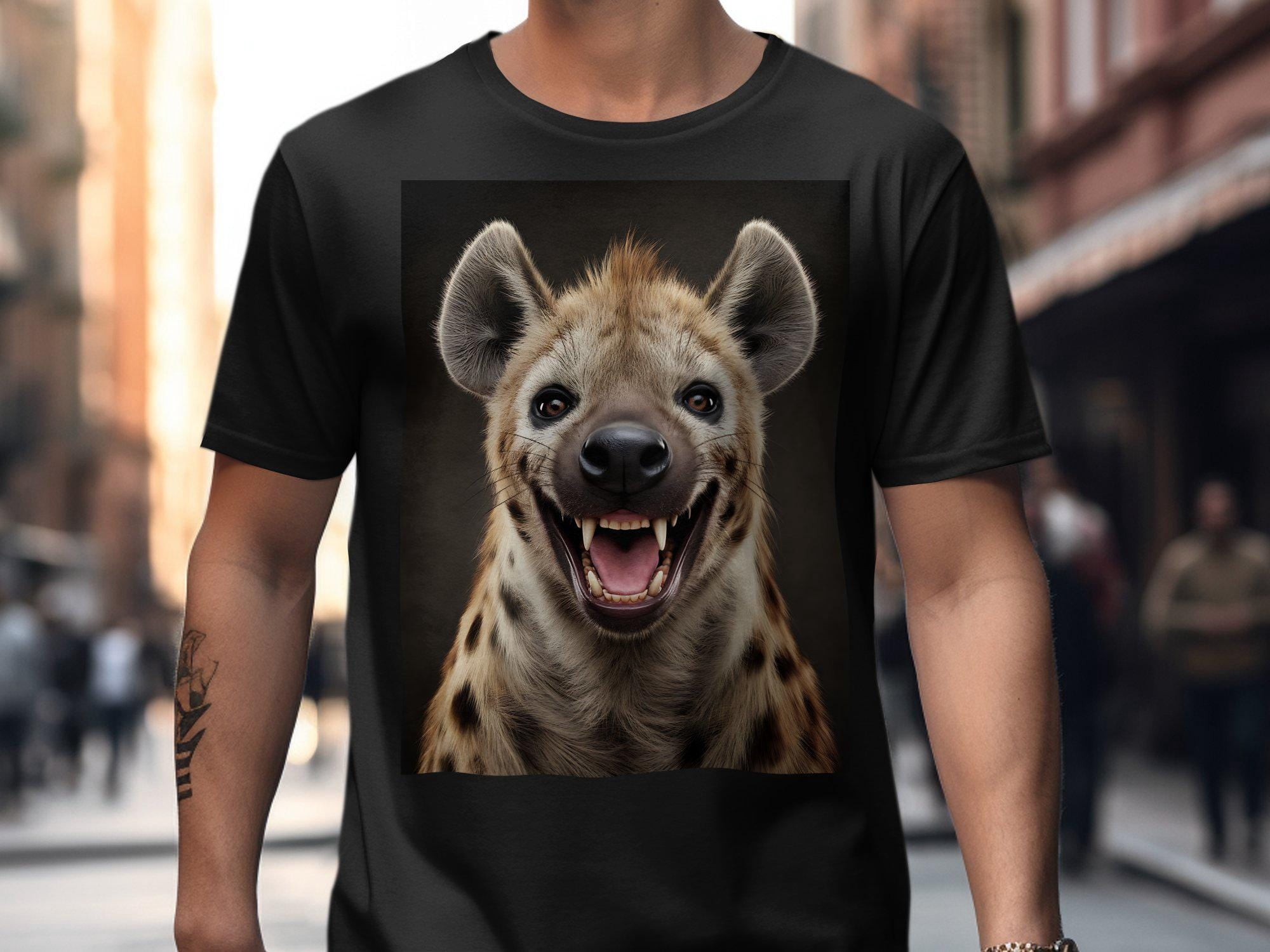 Hyena Face Graphic Teeshirt Funny Animal Print Tee Wild Hyena Lovers ...