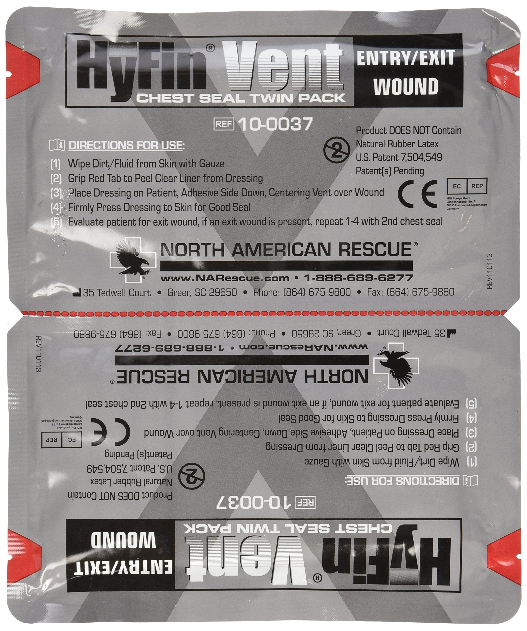 Hyfin Vent Chest Seal Twin Pack - Walmart.com