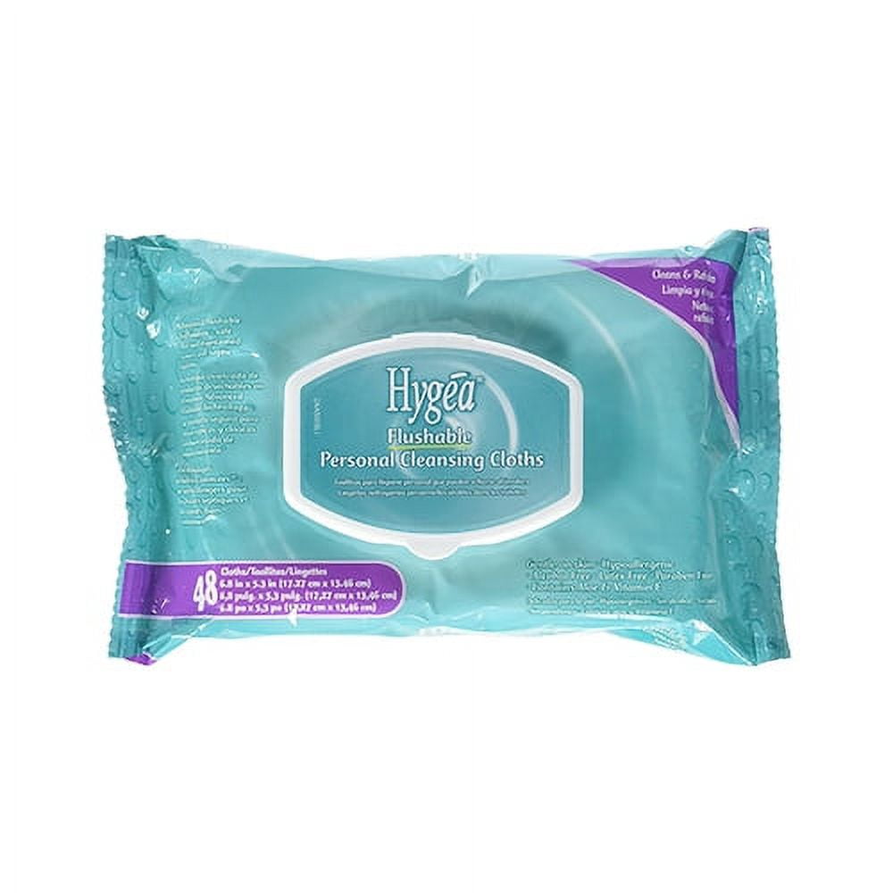 Hygea Flushable Personal Wipe Soft Pack Aloe Floral Scent 48 Per Pack ...