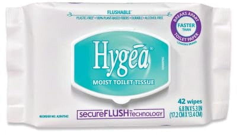 Hygea Moist Toilet Tissue, MMF7 Flushable Wipe, Plant-Based, Plastic ...