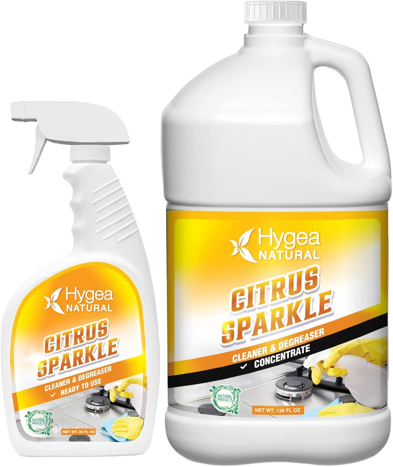 Hygea Natural Citrus Sparkle All Purpose Cleaner & Degreaser, Non-Toxic ...