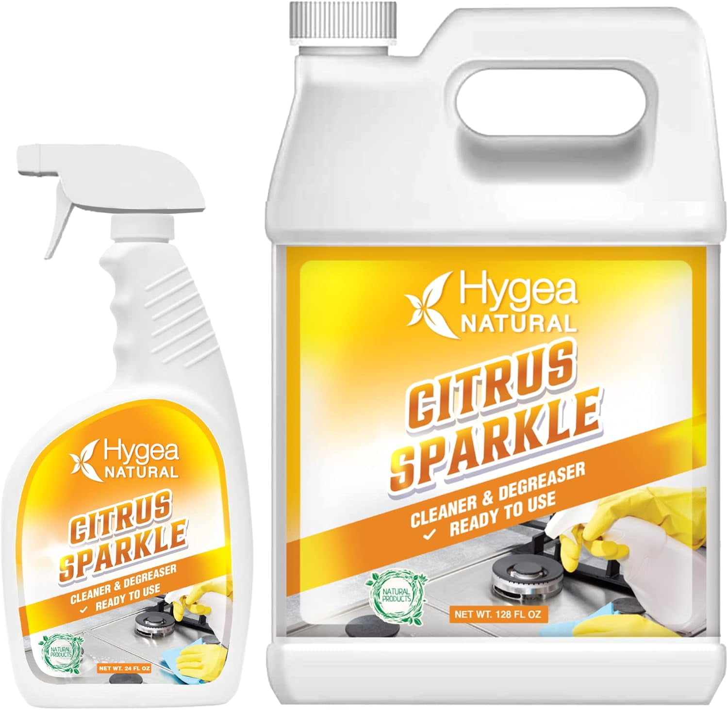 Hygea Natural Citrus Sparkle All Purpose Cleaner & Degreaser, Non-Toxic ...