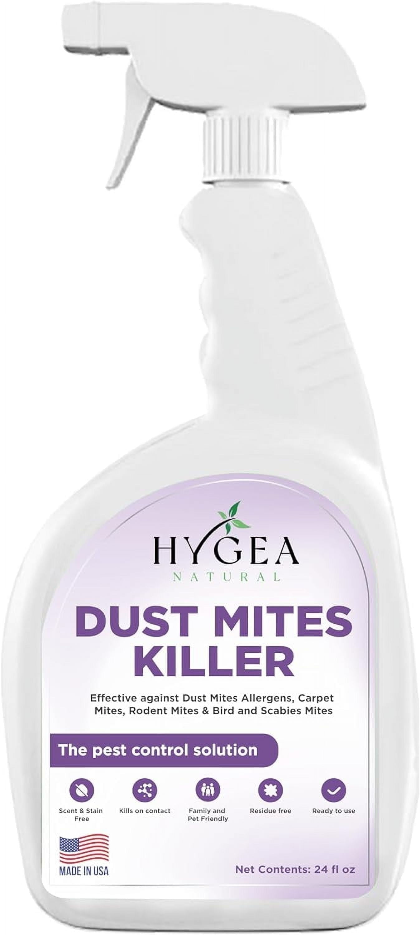 Hygea Natural Dust Mite Spray, Non-Toxic, Pet Friendly, Indoor Mite ...