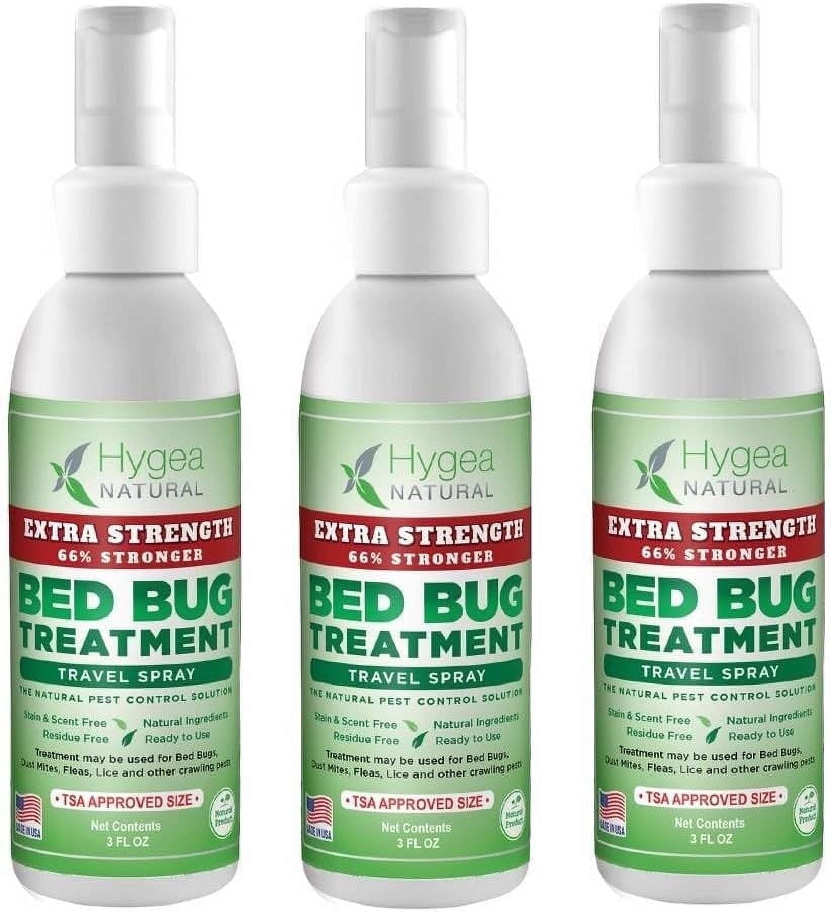 Hygea Natural Bed Bug & Mite Spray - Child & Pet Safe, TSA Approved, 3 ...