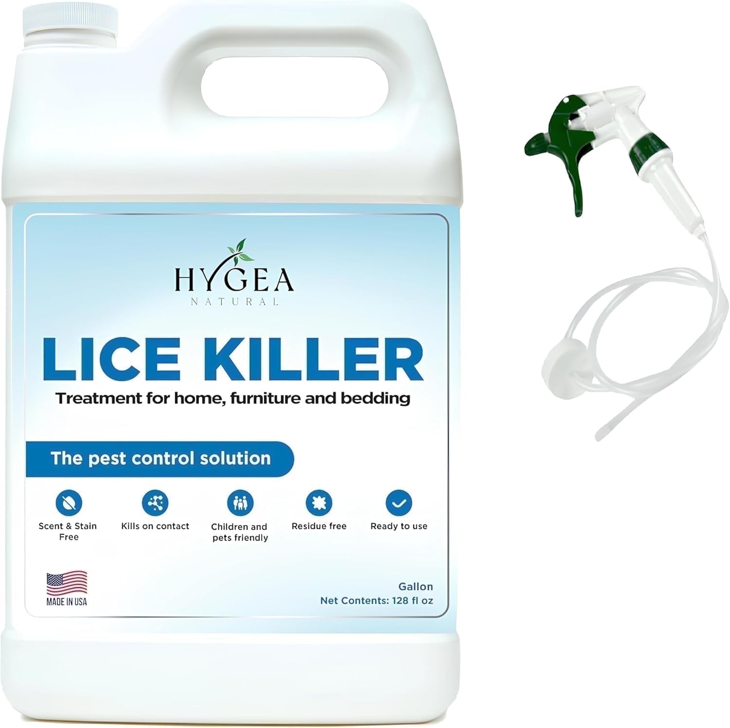 Hygea Natural Lice Spray for Home, Furniture, Bedding - Non-Toxic ...