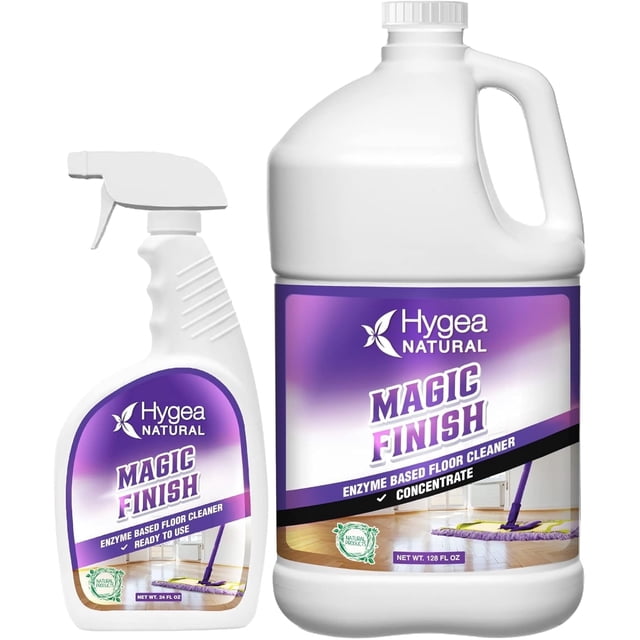 Hygea Natural Enzyme Based Floor Cleaner Combo, 128oz Gallon + 24oz ...