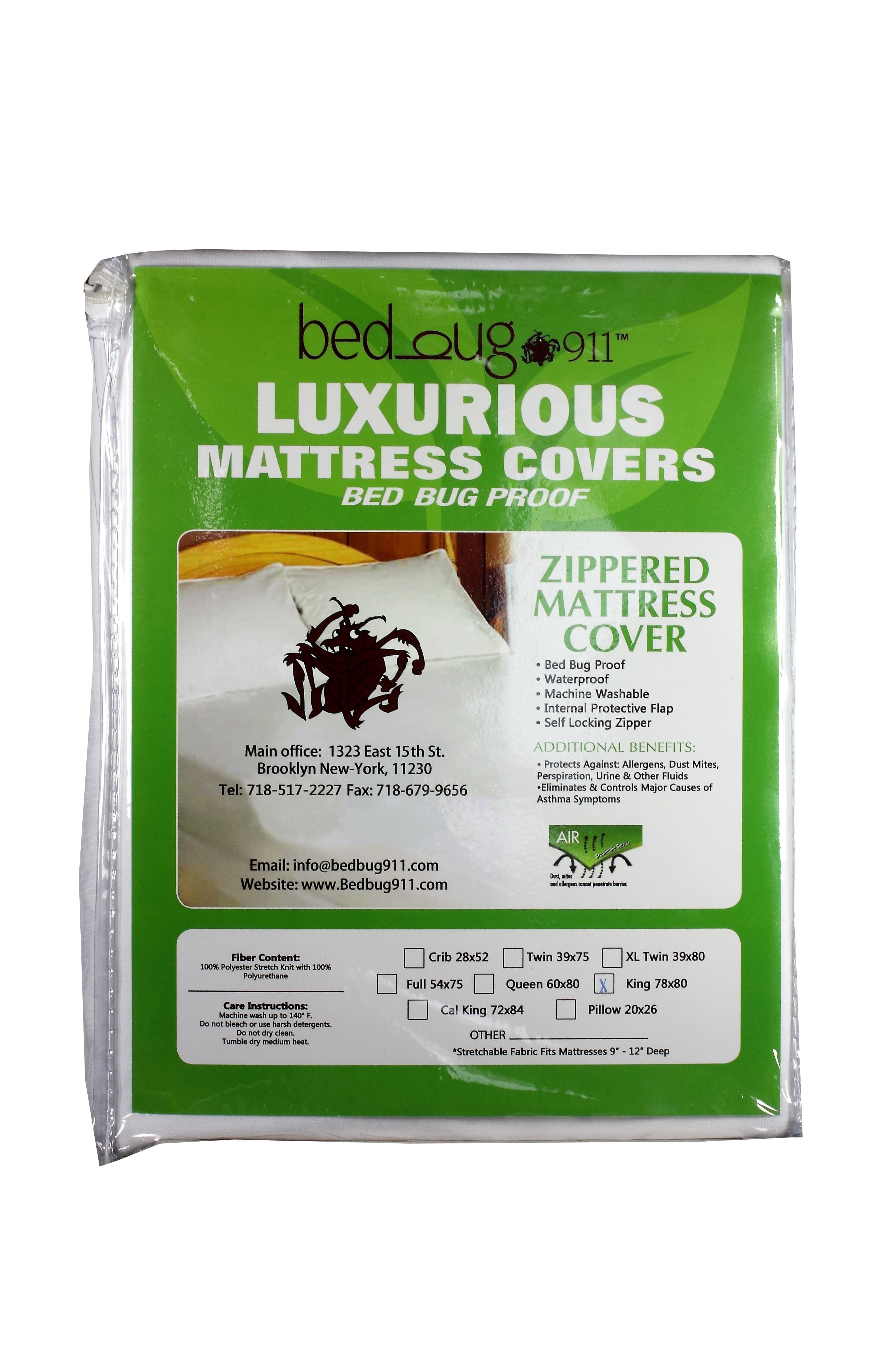 Bed Bug 911 Luxurious King Mattress Protector - Waterproof, Washable ...