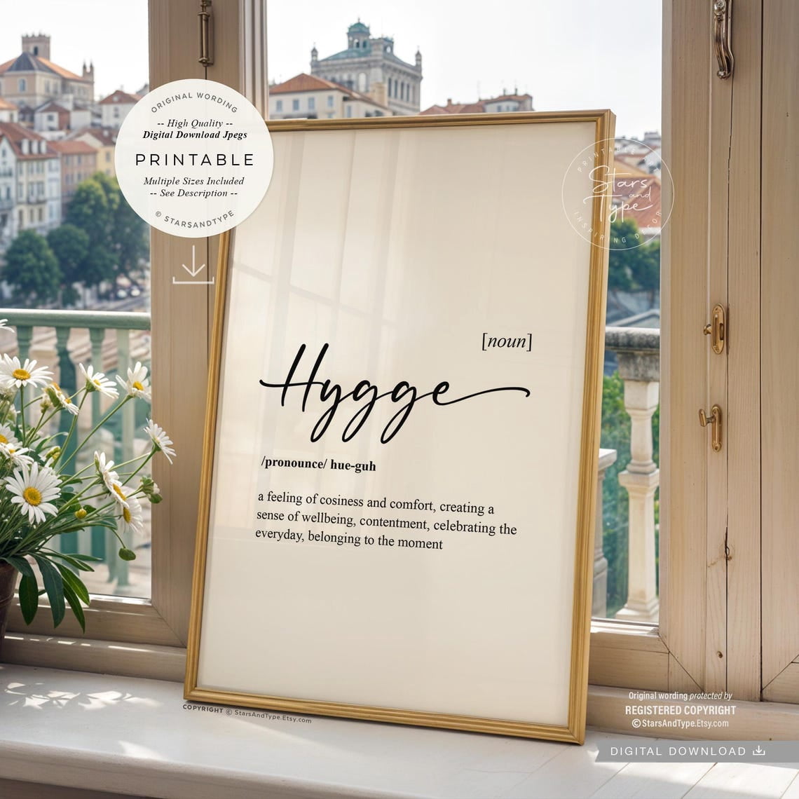 Hygge Definition Dictionary Poster, Unframed Size 16x24 - Walmart.com
