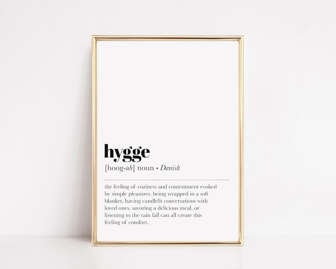 Hygge Definition Minimalist Wall Art for Living Room Zen Home Decor ...