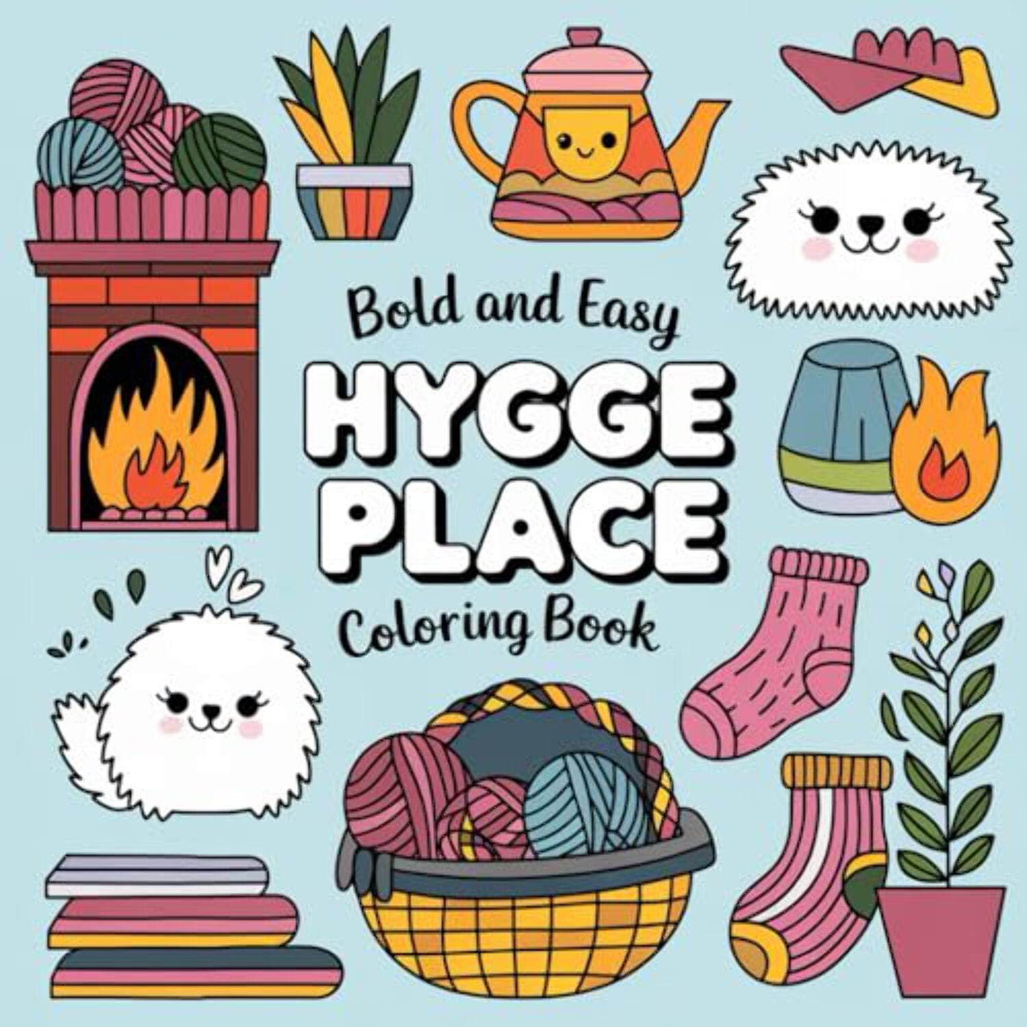 Hygge Place Coloring Book: Bold and Easy - Walmart.com