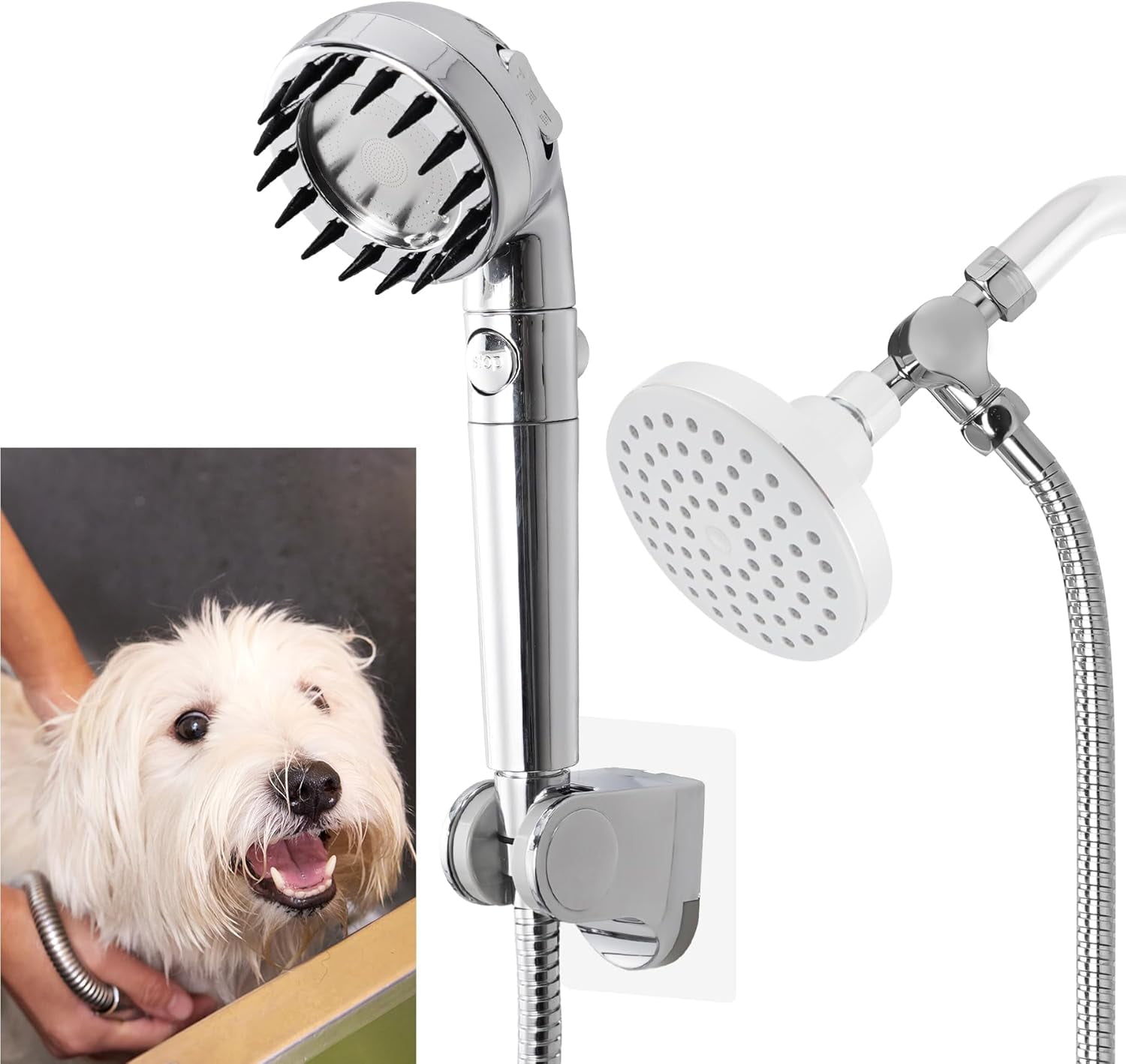 Hygie Rinse Handheld Dog Shower Attachment with Massage Head for Fast ...