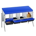 Hygienic Rollaway Nesting Box - 4-Hole Metal Design with Pull-Out ...