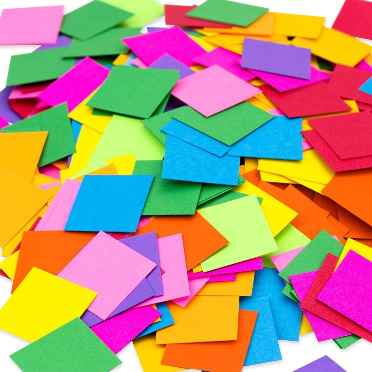 Hygloss 1,000 Pcs Small JKF25 Cardstock Squares - 1 Papers Squares ...