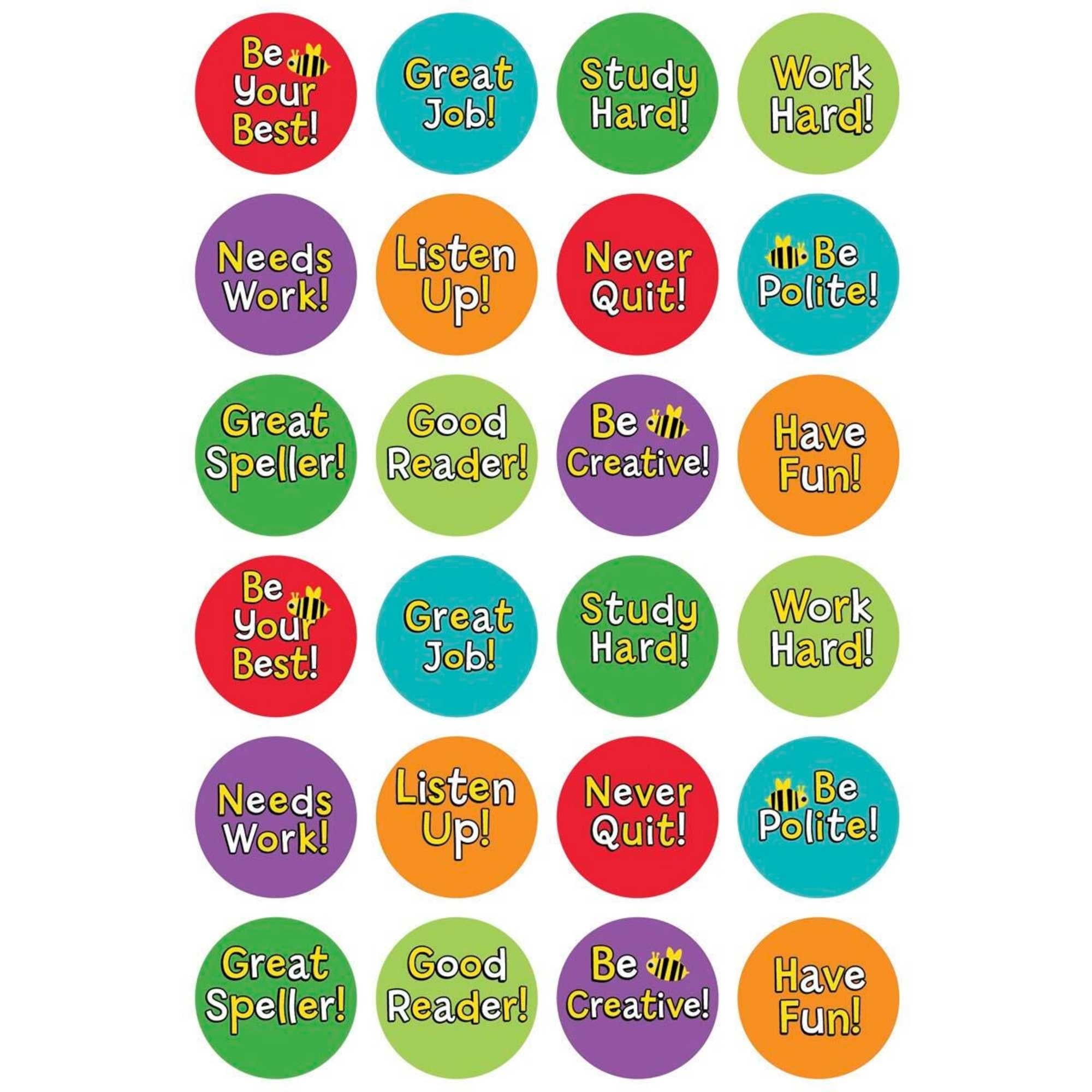 Hygloss "Be Your Best" Stickers, 1 in, 20 Sheets, Pack of 480 - Walmart.com
