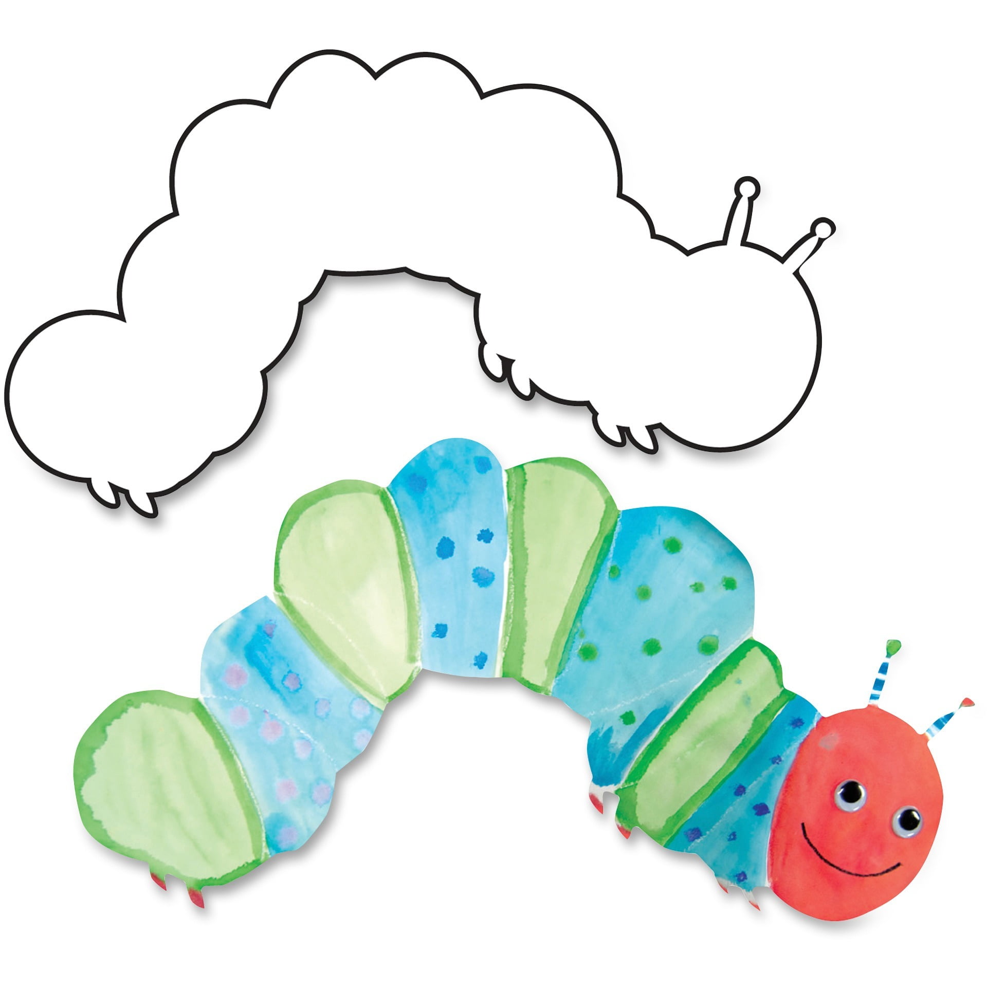 Hygloss Big Cuts Caterpillar Shapes, White, 1 Pack (Quantity) - Walmart.com