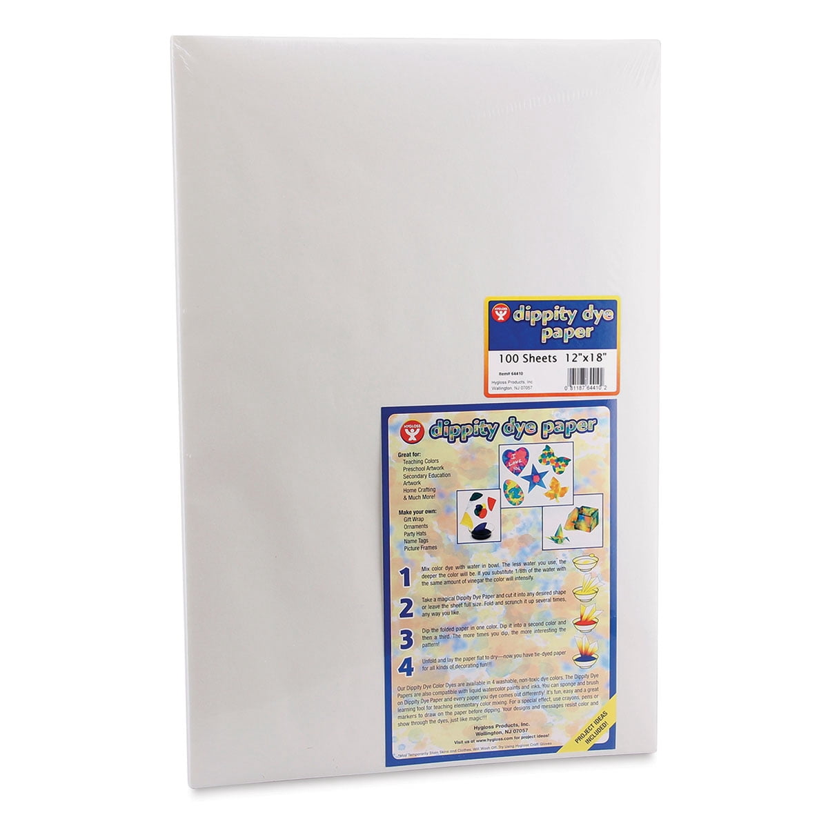 Hygloss Dippity Dye Paper - 12'' x 18'', White - Walmart.com