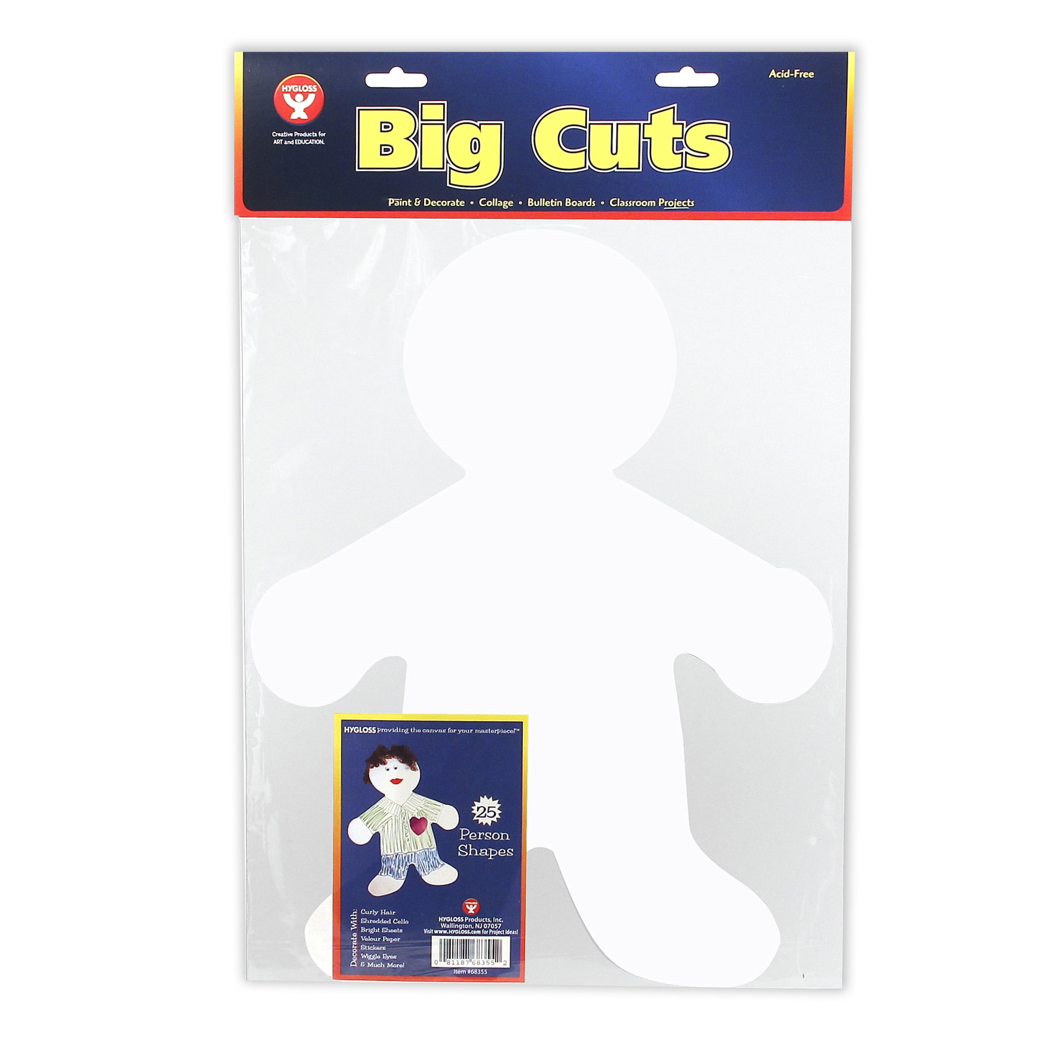 Hygloss 16" Me Kid Big Cut-Outs Paper Shape, Pack of 25 - Walmart.com