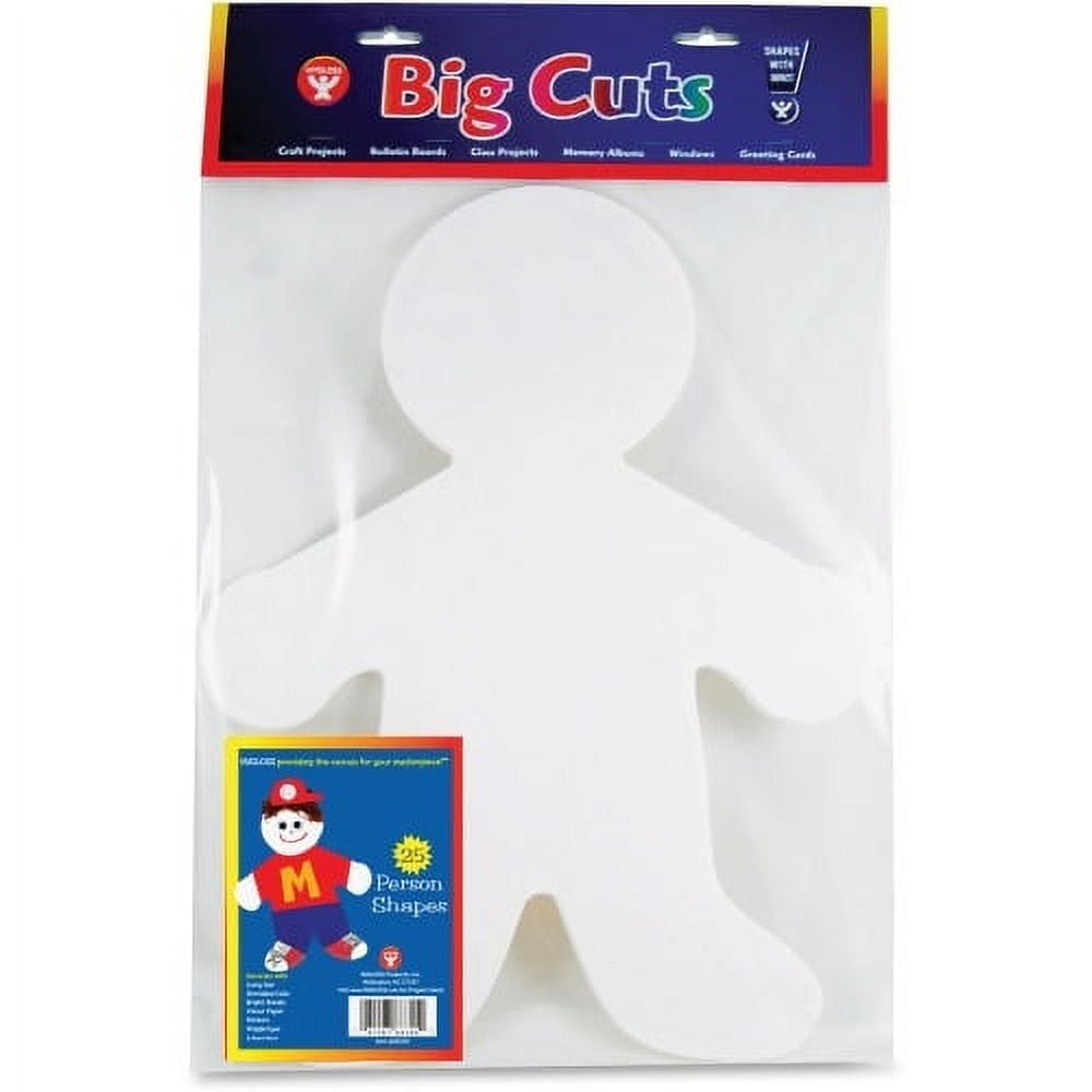 Hygloss, HYX68355, Big Cuts Person Shapes, 1 / Pack, White - Walmart.com