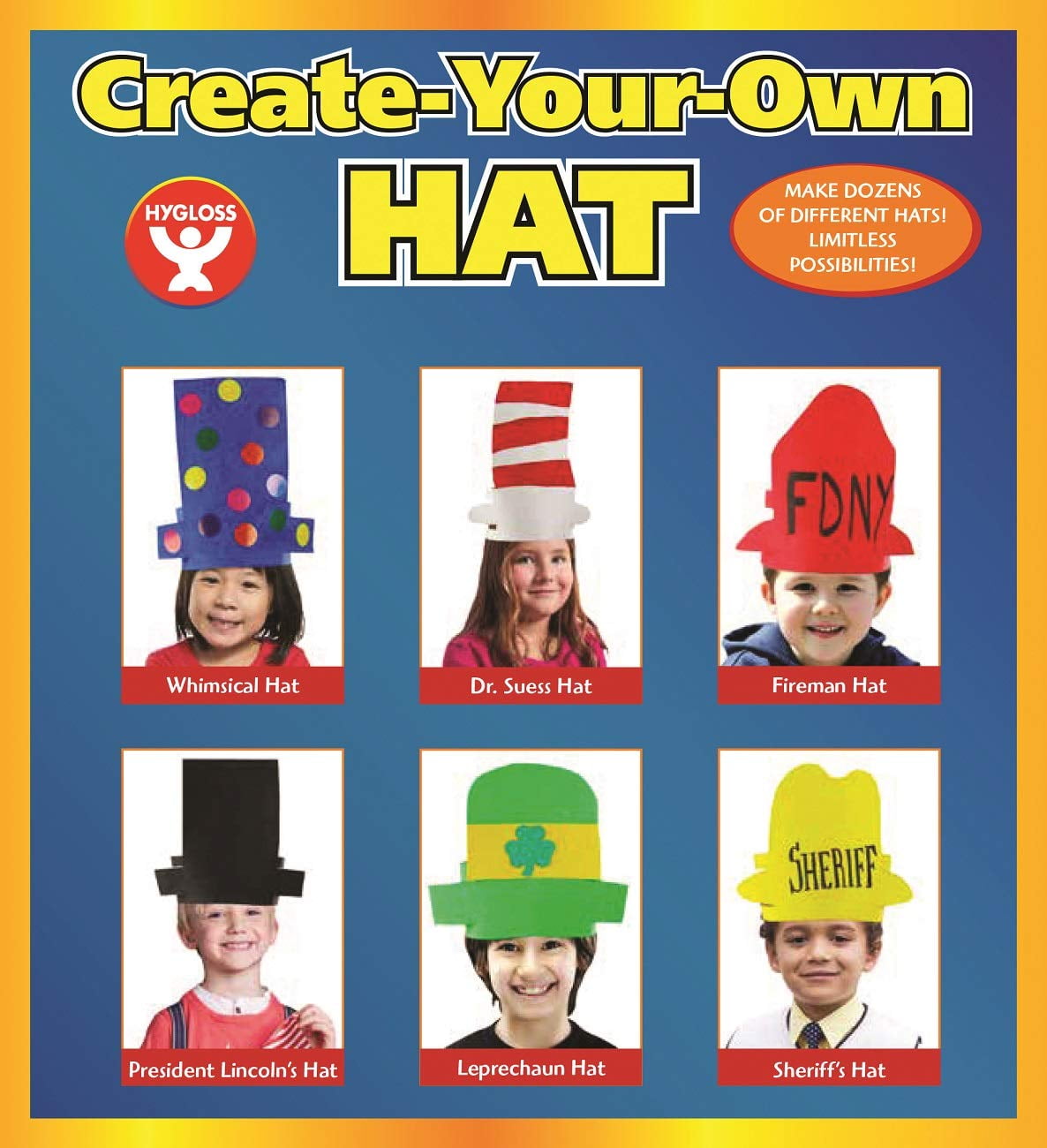 Hygloss Make-Your-Own Hat Paper Craft 12 Piece (65284) - Walmart.com