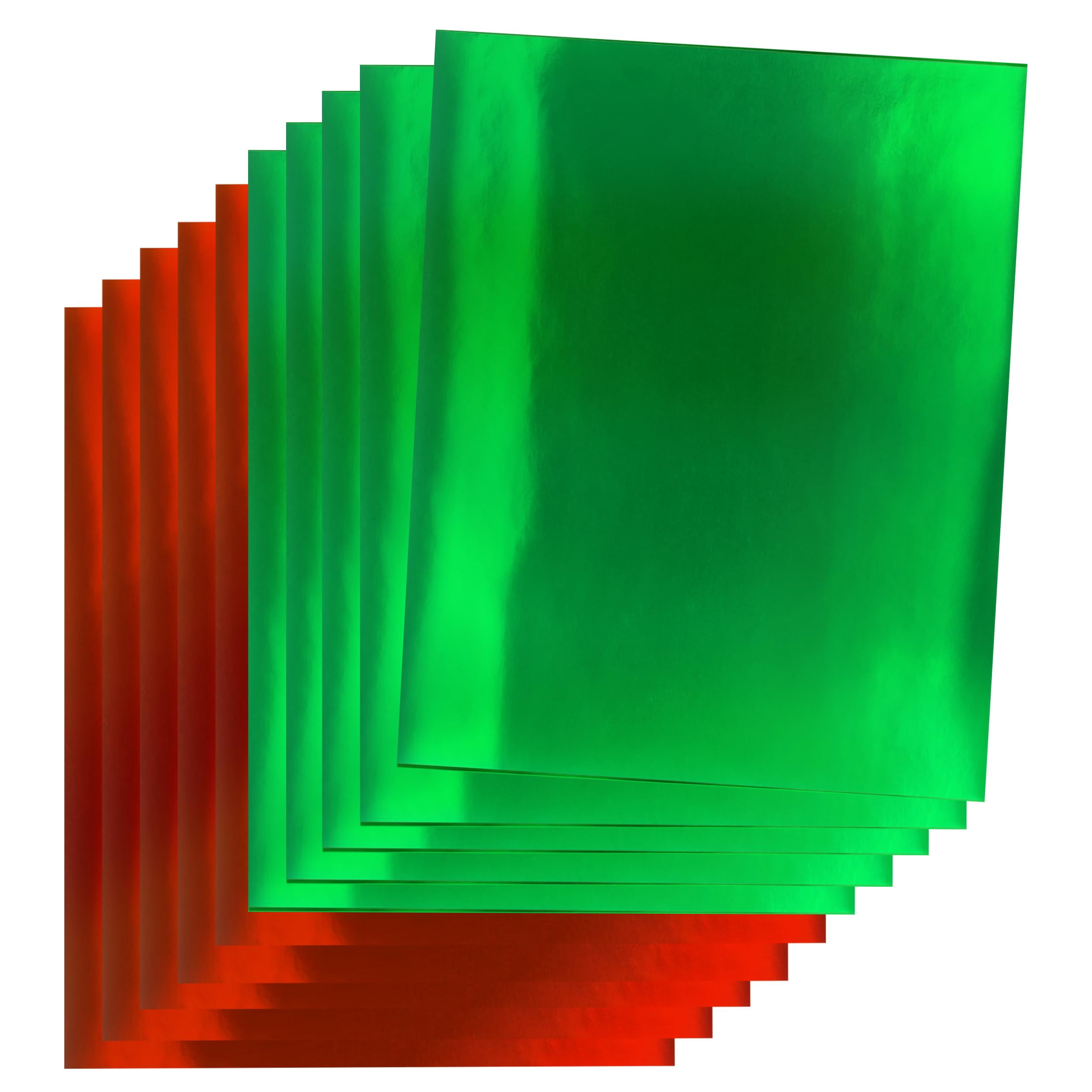 Hygloss Metallic Foil Paper TSF6 - 50 sheets Red & Green Shiny Papers ...