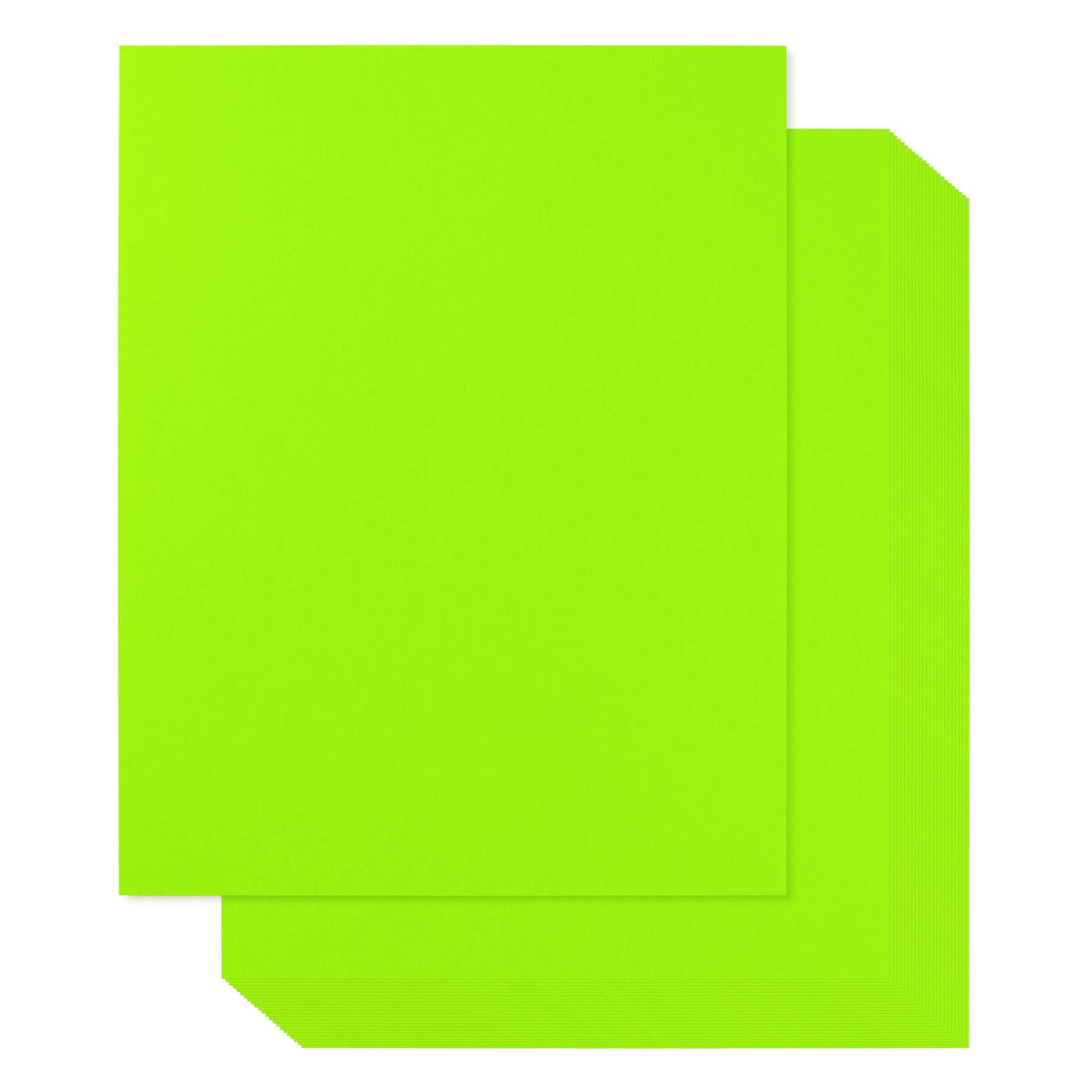 Hygloss Neon Poster Board - 11 x 14 Inch Fluorescent Green Double-Sided ...
