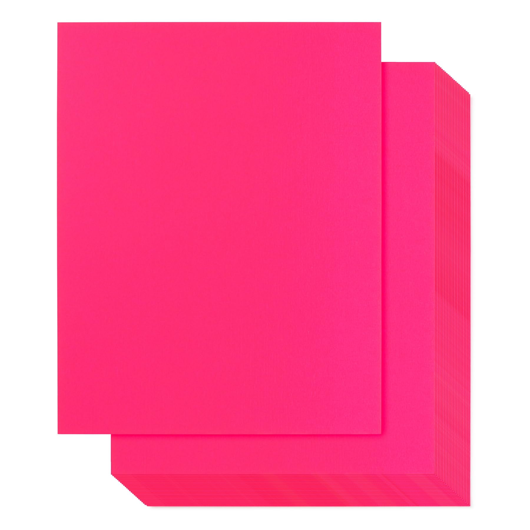 Hygloss Neon Poster Board - 11x14 Inch Fluorescent Pink Double-Sided ...