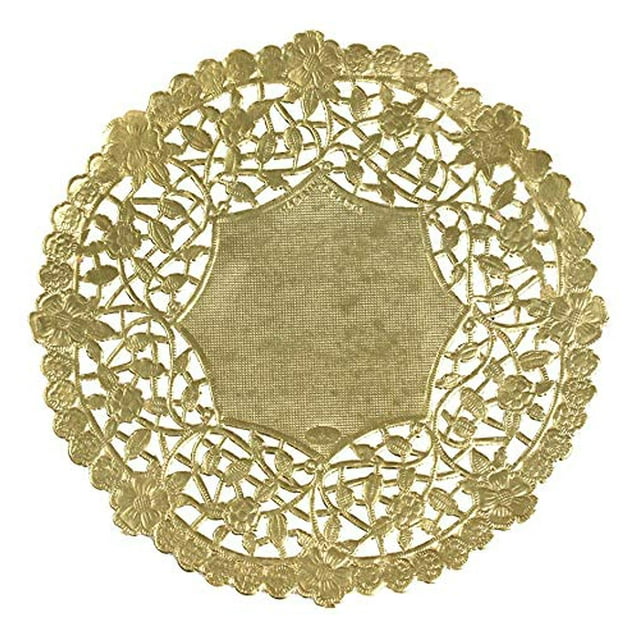 Hygloss Products 6 Inch Gold Foil Doilies - Round Doilies Made in the ...