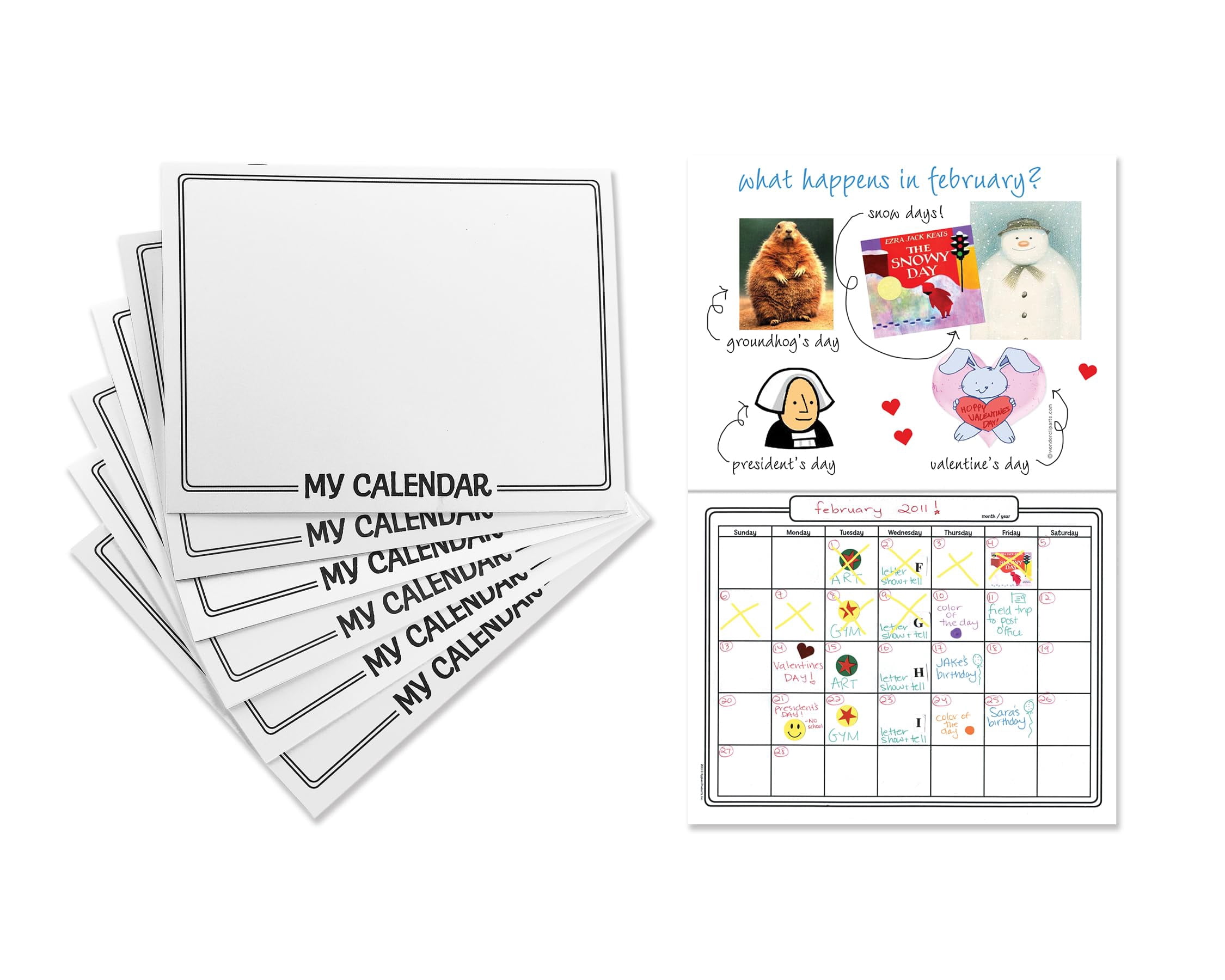 Hygloss Products Blank Calendar Books - Make Your Own Scrapbook - White ...