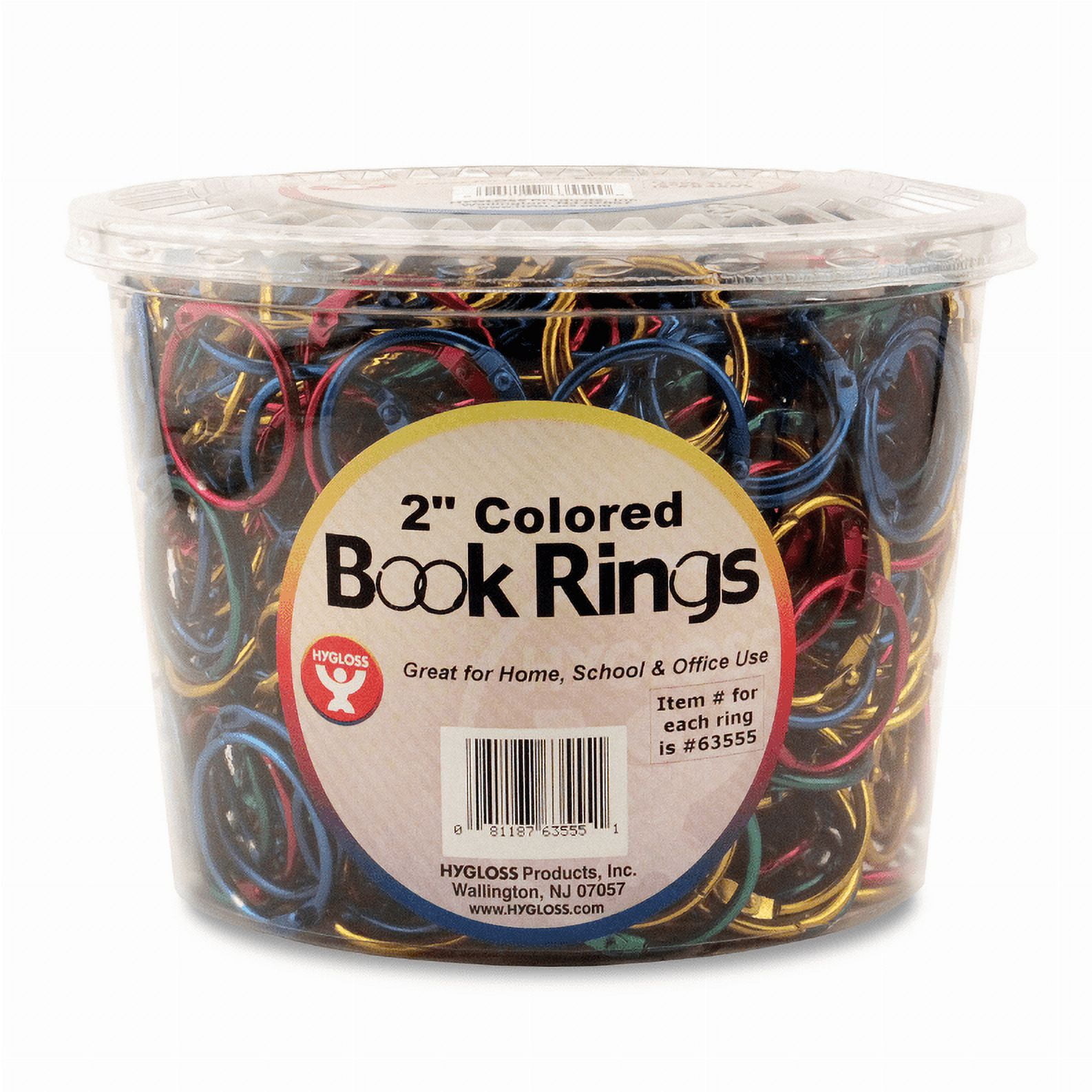 Hygloss Products Book Rings – 2 Inch Assorted Colored Steel Binder ...