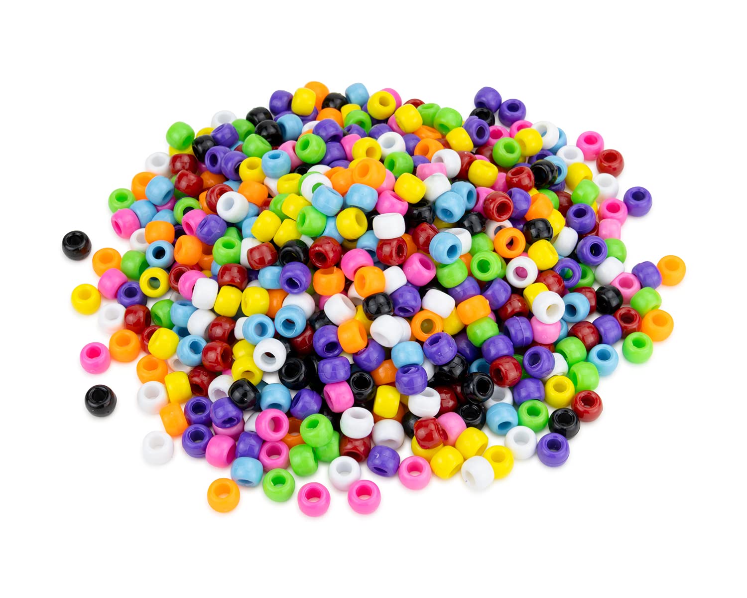 Hygloss Products Bucket O'Beads with Thread - 400 Barrel Pony, 6x9 mm ...