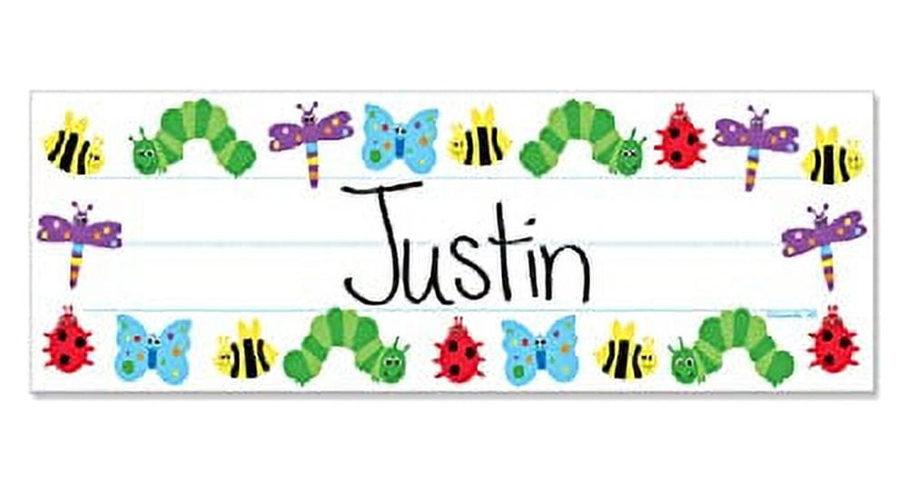 Hygloss Products Bugs Kids Name Plates for Desks Cubbies Lockers â€“ 9. ...