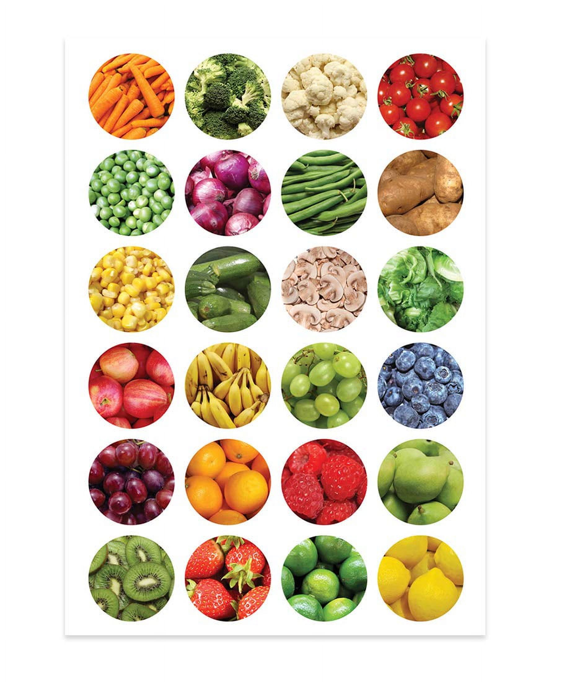 Hygloss Products Fruits & Veggies Stickers - Great for Learning About ...