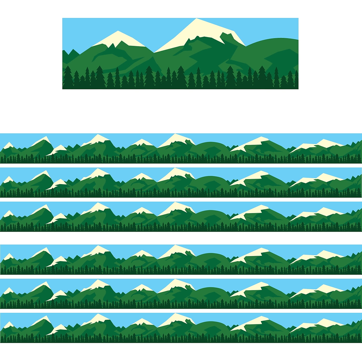 Hygloss Products HYG33681-6 Mountains Border for Kids - Pack of 6 ...