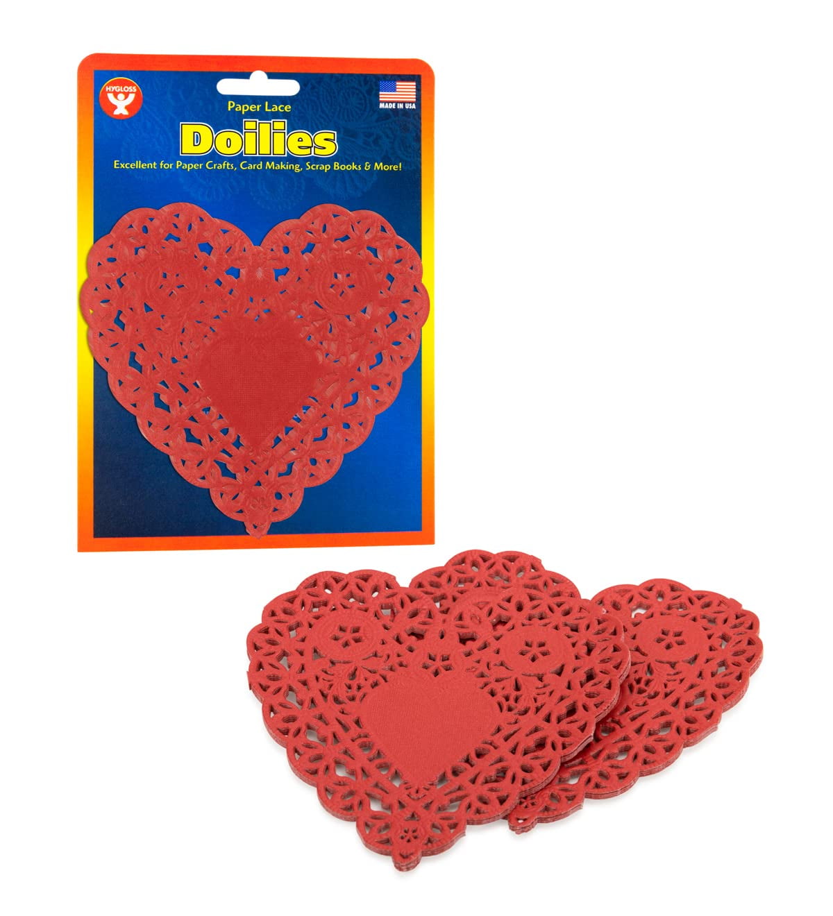 Hygloss Products Heart Paper Doilies ‚Äì 4 Inch Red Lace Doily for ...