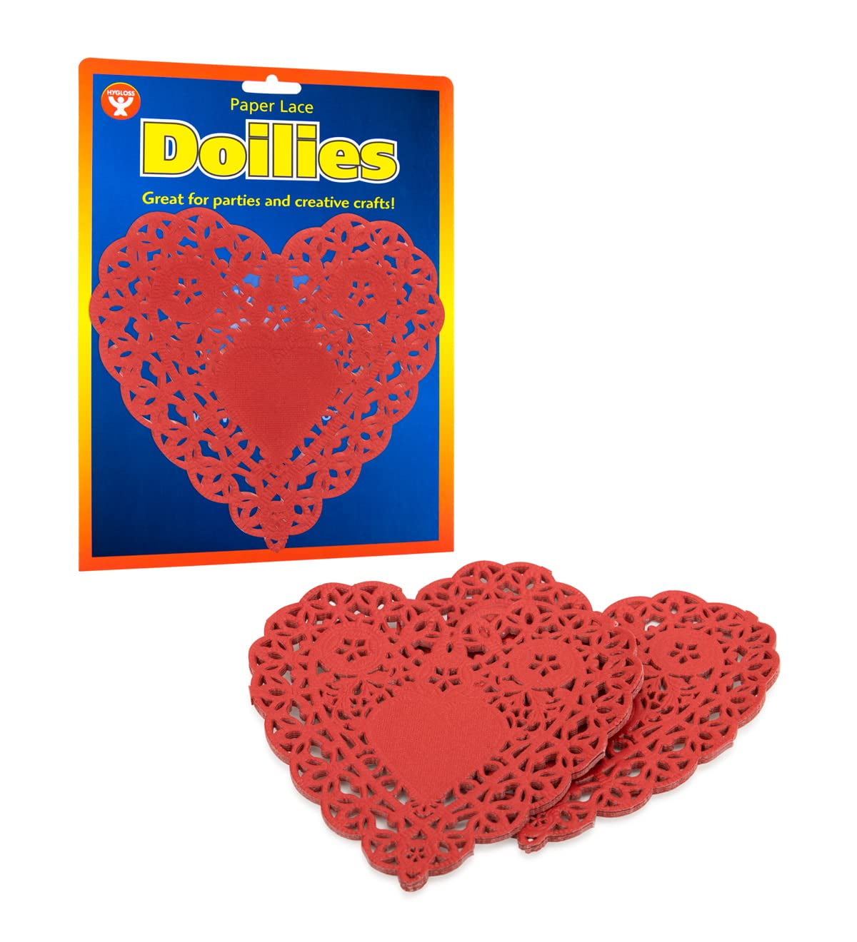 Hygloss Products Heart Paper Doilies – 6 Inch Red Lace Doily for ...