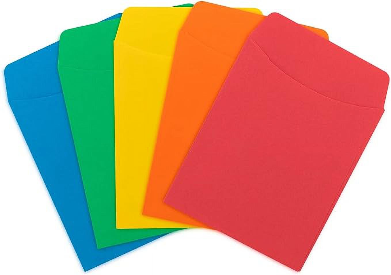 Hygloss Products Self-Adhesive Library Pockets, Assorted Primary Colors ...