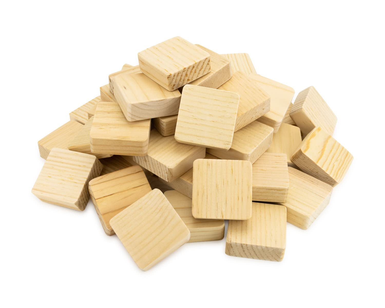 Hygloss Unfinished Wood Blocks EC36 for Crafts, 2 x 2-Inch, ¾-Inch ...