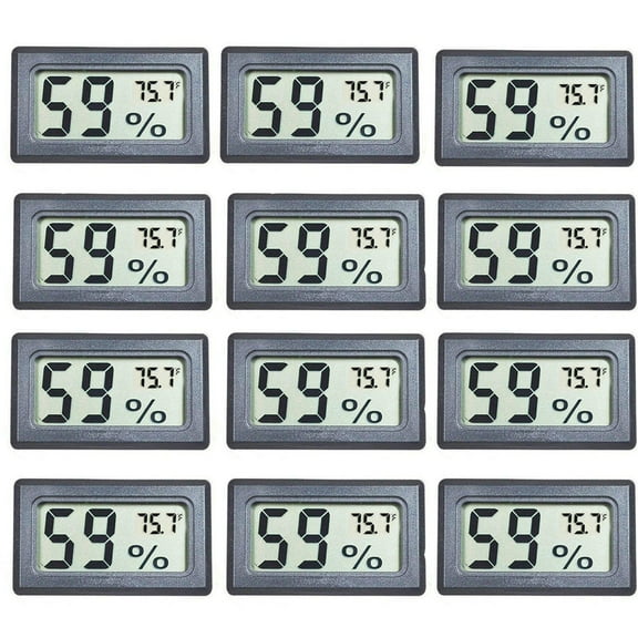 GJX 12Pack Mini Small Hygrometer Digital Indoor Humidity Gauge With ...