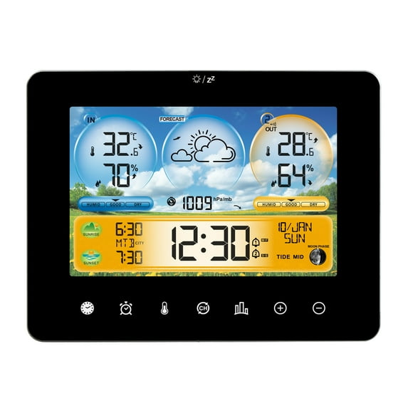 Hygrothermograph,And Color Station With Sunrise Weather Thermometer ...