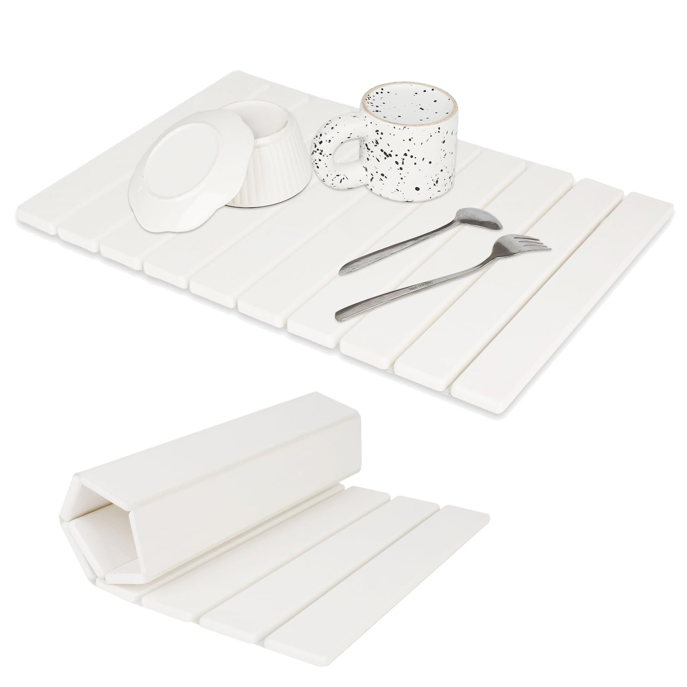 Hyindoor 23.19"×15.35" Large Foldable Stone Dish Drying Mat for Kitchen ...