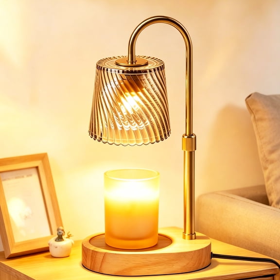 Funistree, Candle Warmer Lamp, Dimmable, Timer, Yellow 13.58 inch ...