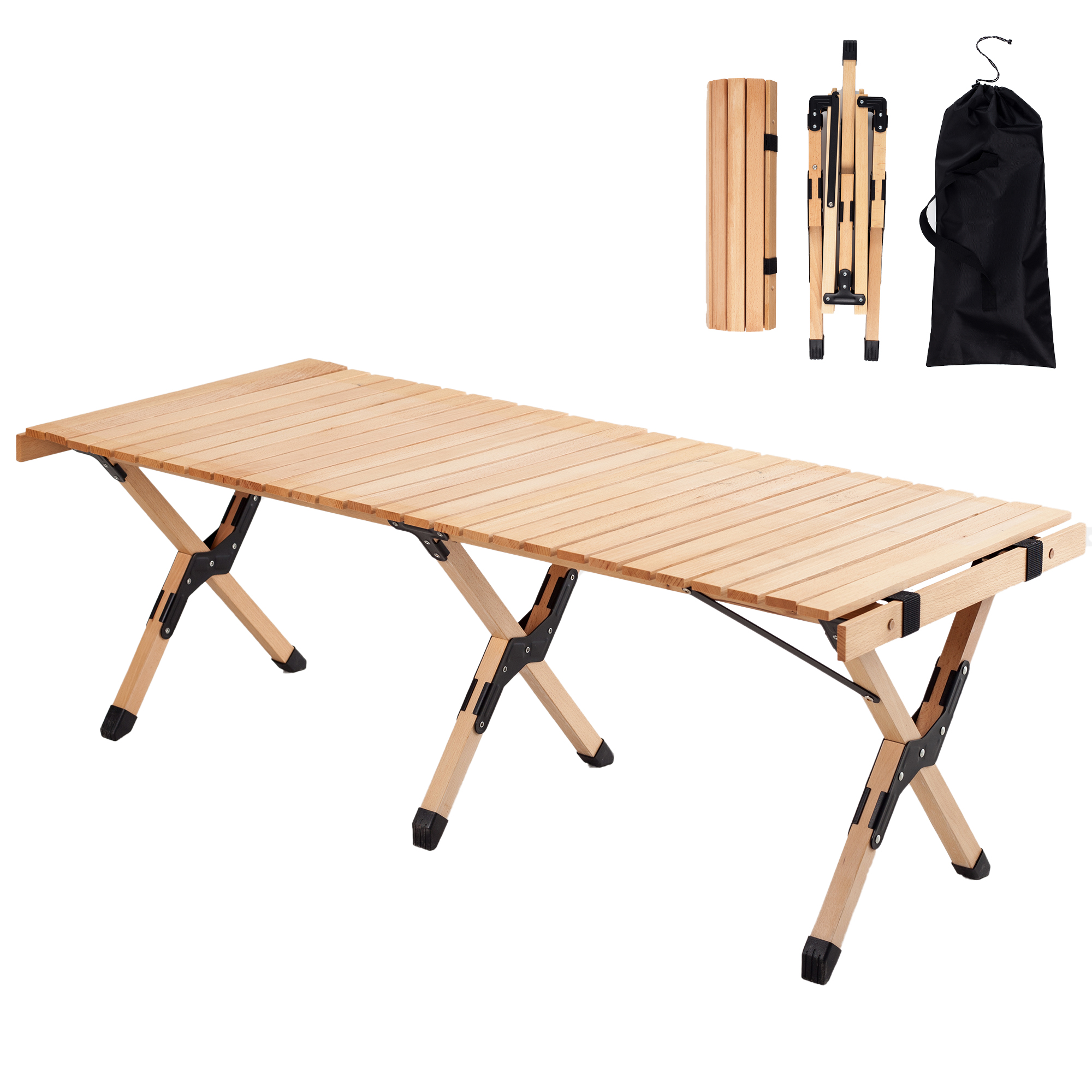 Best Choice Products 28x28in Foldable Indoor Outdoor Portable Wooden ...