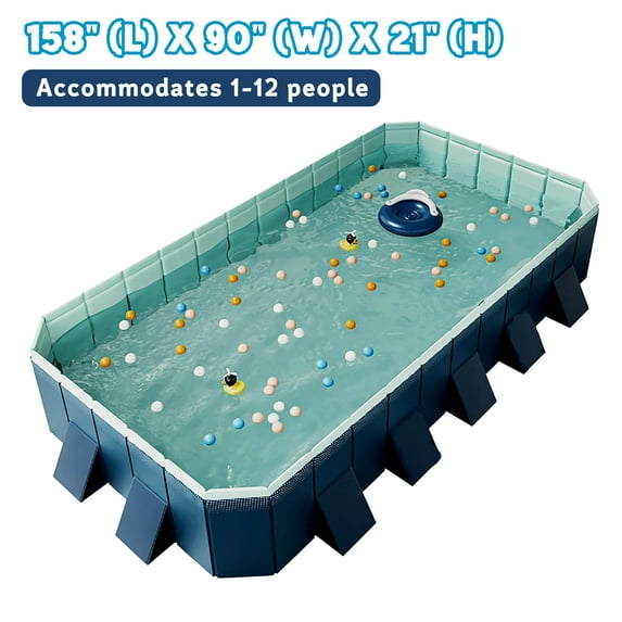 Hyindoor Outdoor Foldable Non-Inflatable Adults and Kids Swimming Pool ...