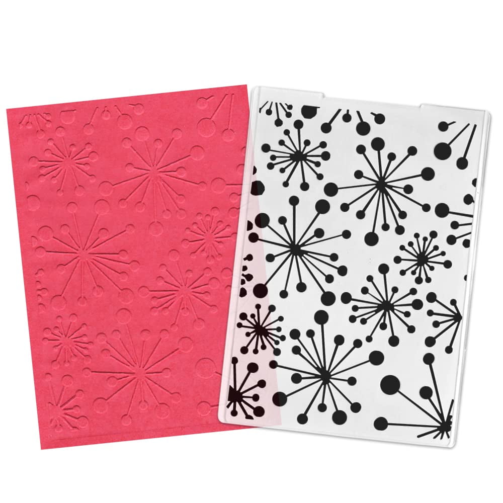 Hying 3-D Textured Impressions Background Embossing Folder, Line Dot ...