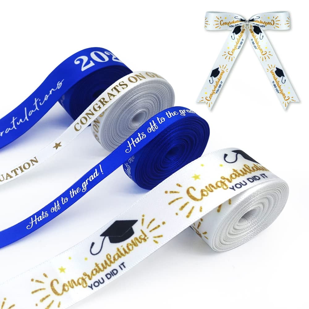 Hying 4 PCS 2024 MMF7 Graduation Ribbons, 1" and 3/8" Width Graduation ...