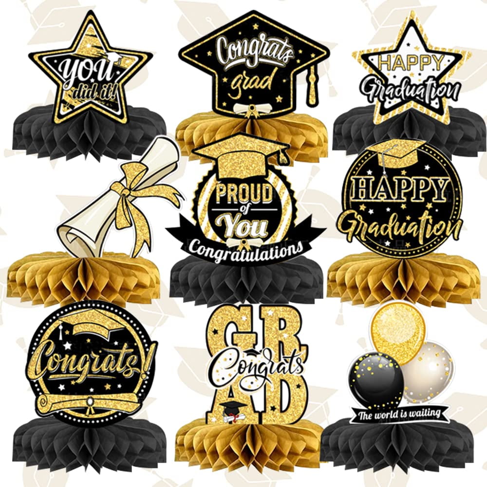 Hying 9 PCS 2025 DHF10 Graduation Centerpieces Congrats Centerpieces ...