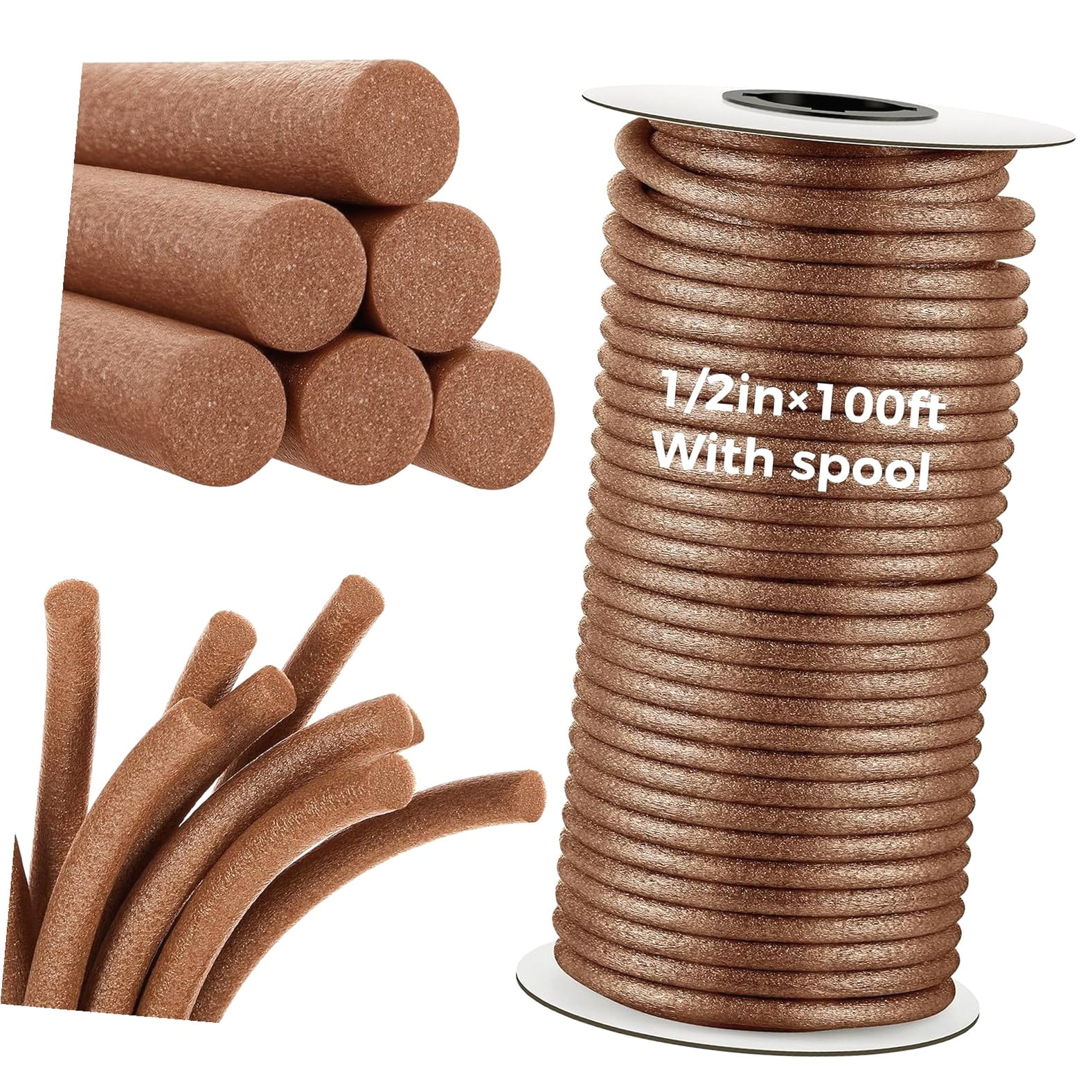 Hyjoy 1/2 Inch 100 ft Backer Rod for Gaps Joints Concrete Crack Filler ...