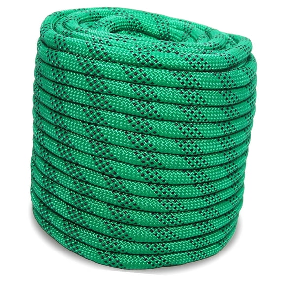 Hyjoy 1/2 Inch 150ft Double Braided Polyester Arborist Rope, Nylon Rope ...